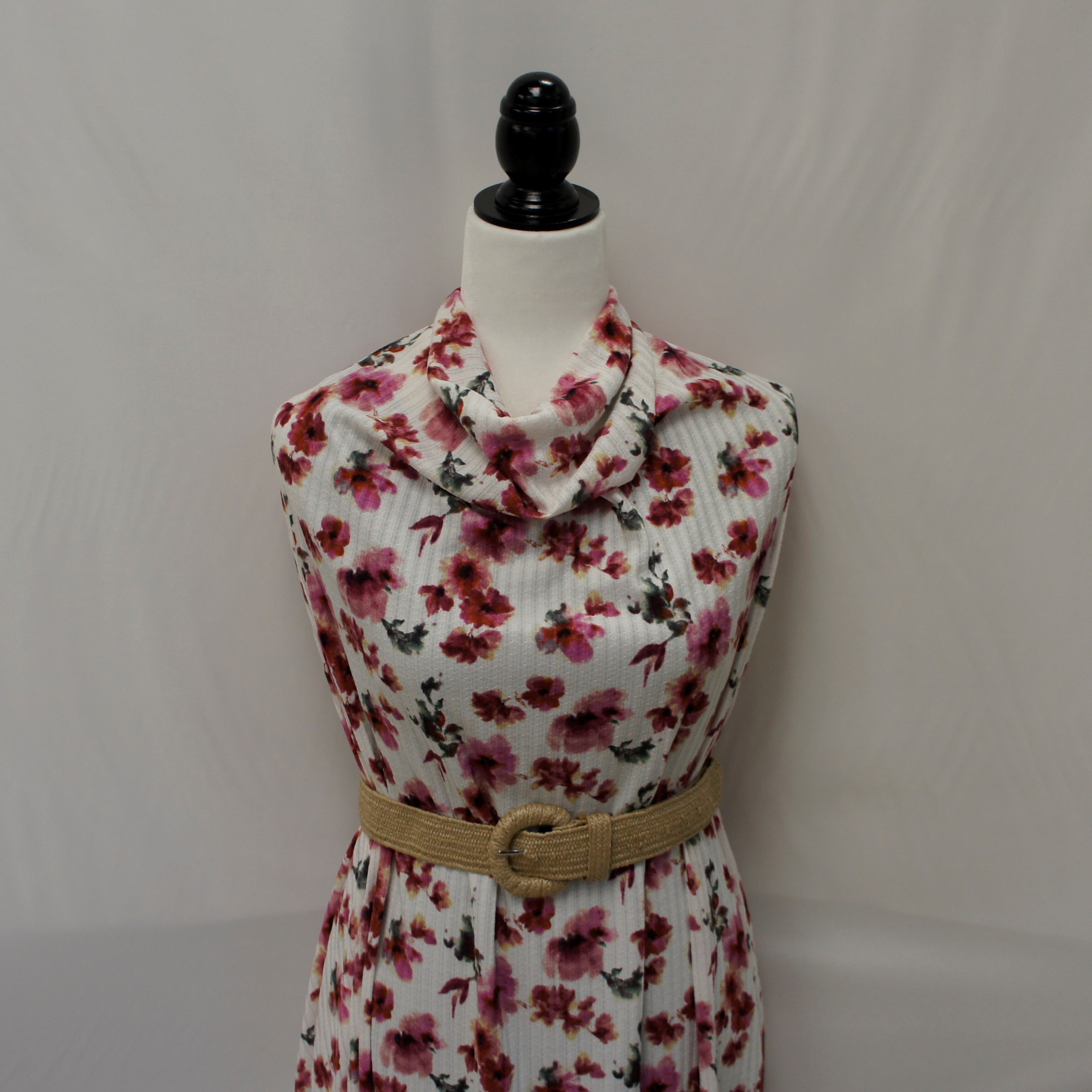 Pointelle Rib Rose Floral - Elegant Fabrics